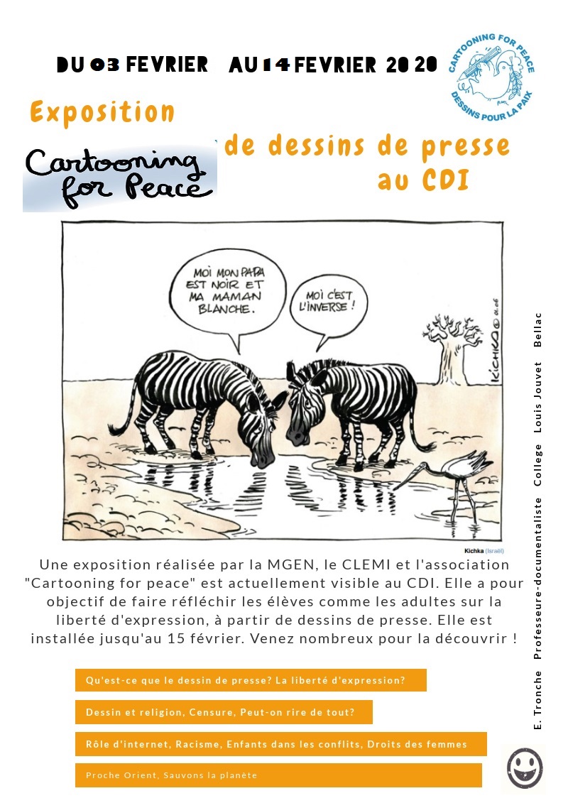 Exposition Dessins pour la paix - Collège Louis Jouvet - Bellac