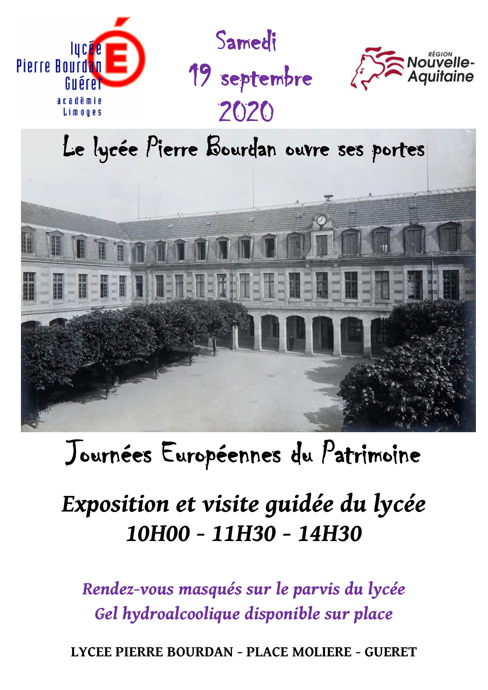 Journées européennes du Patrimoine - Lycée Pierre Bourdan